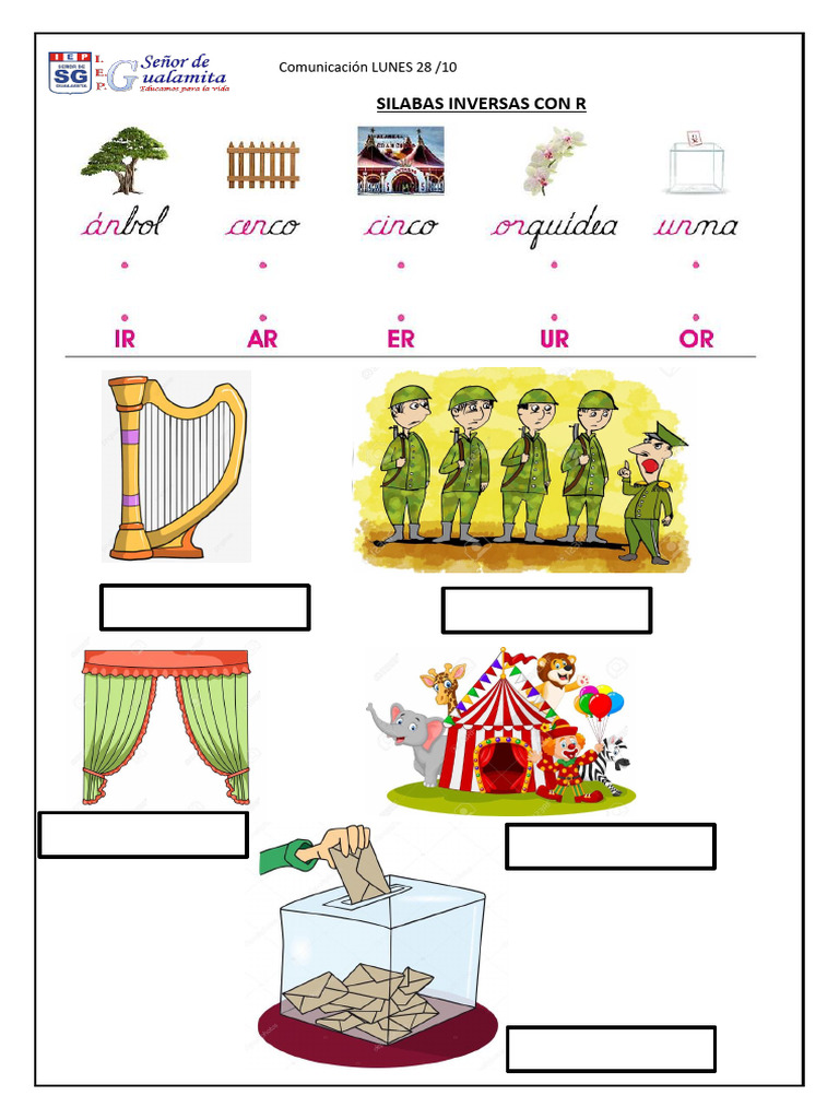 Sílabas Inversas con R: Ejercicios | PDF