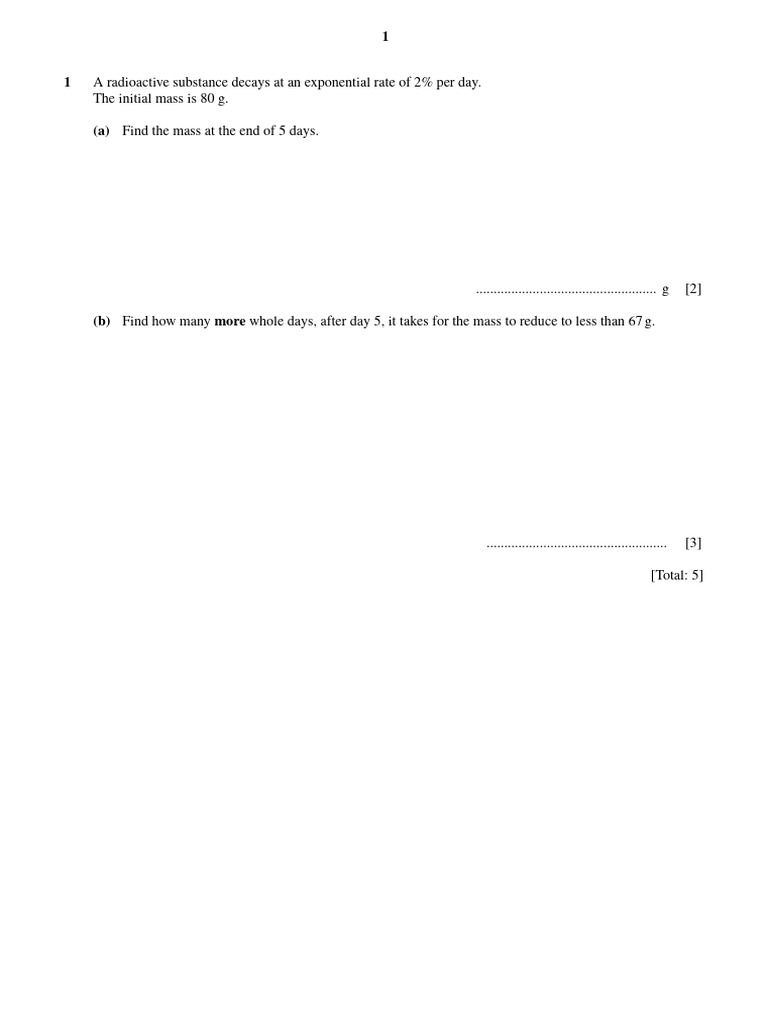 Exponential Growth and Decay | PDF | Interest | Radioactive Decay