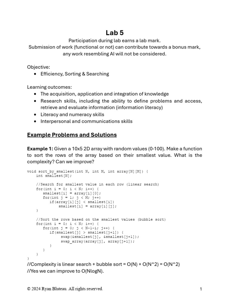 Lab 5 | PDF | Applied Mathematics | Algorithms