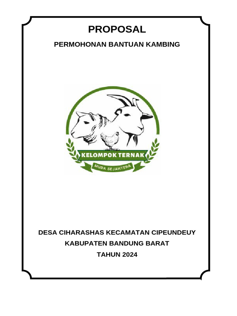 Proposal Ternak Kambing | PDF