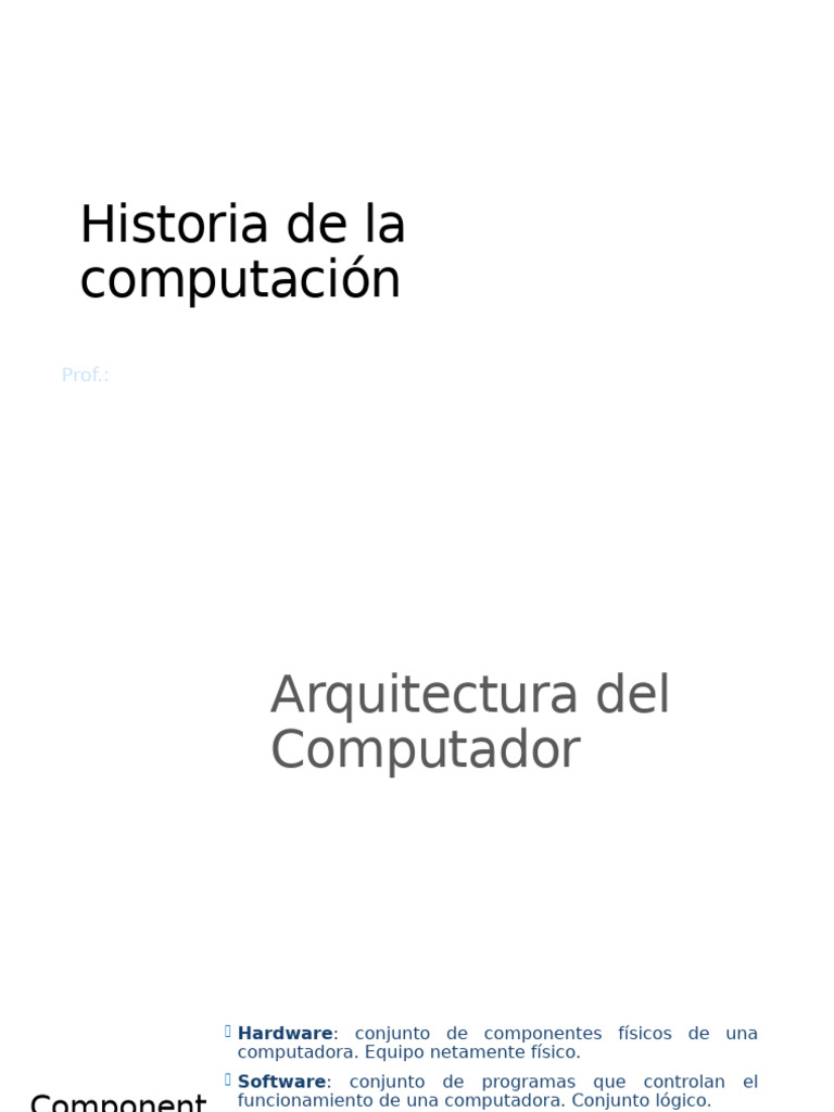 T1 - Historia de La Computación | PDF | Hardware de la computadora | Almacenamiento de datos de ...