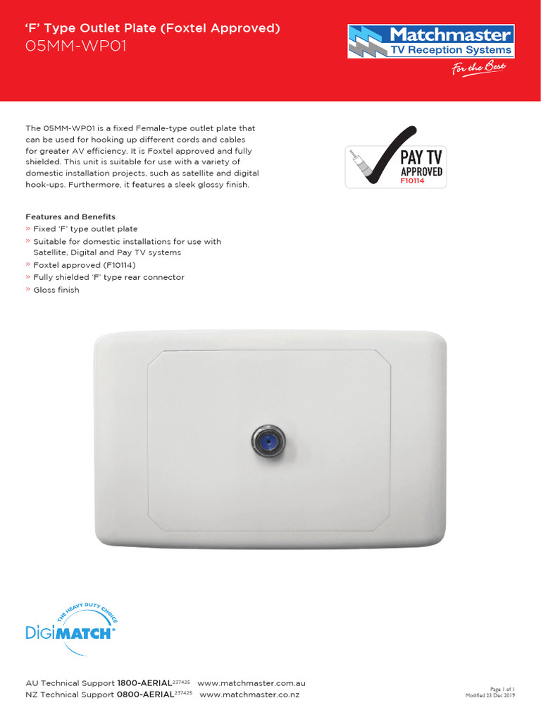 TV OUTLET 05mm-wp01_brochure | PDF