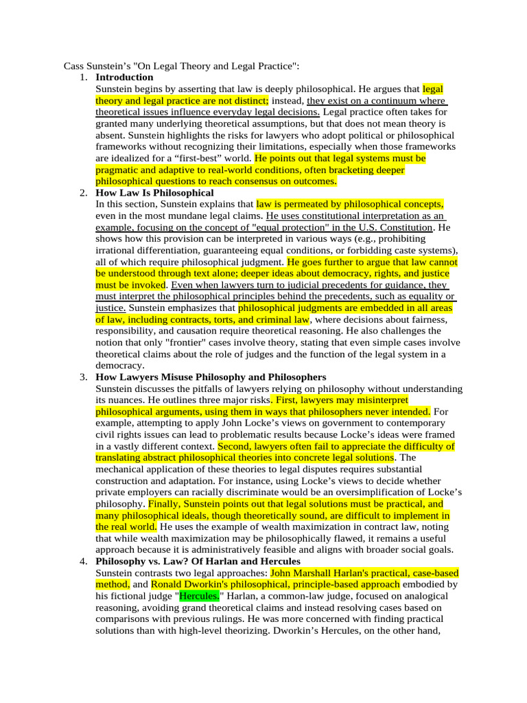 Cass Sunstein Philosophy - Introduction | PDF | Jurisprudence | Empiricism