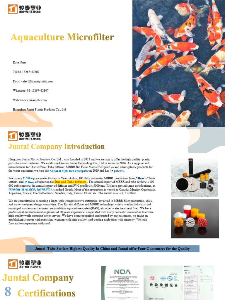 Aquaculture Microfilter | PDF | Water | Ultraviolet