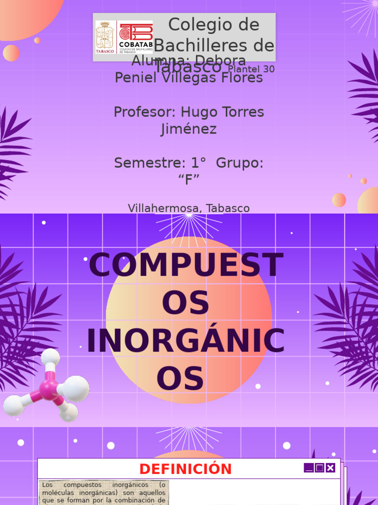 Compuestos inorganicos | PDF | Compuestos químicos | Compuesto inorgánico