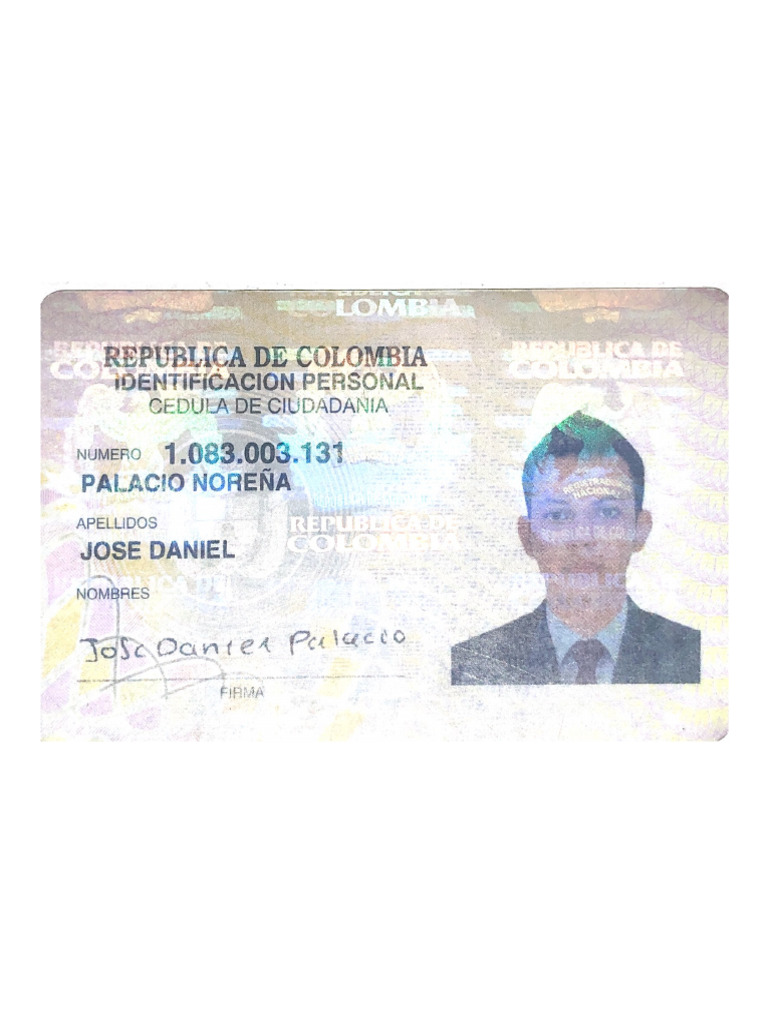 Cédula Daniel Palacio | PDF