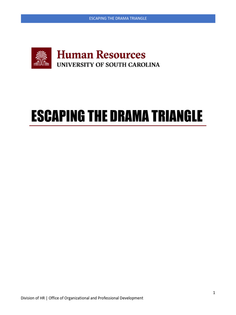 Escaping The Drama Triangle | PDF | Psychology | Psychological Concepts