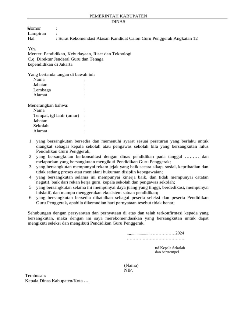 Surat_Rekomendasi_CGP_12_REGULER_v3 | PDF