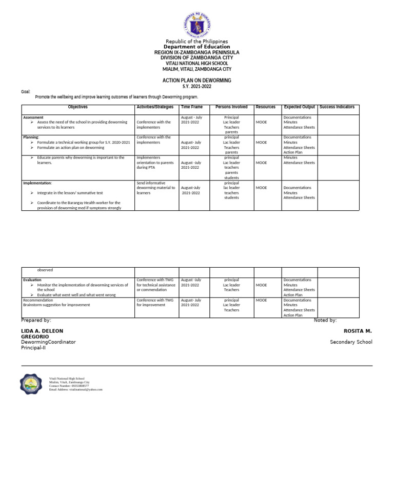 DEWORMING | PDF | Education Theory | Behavior Modification