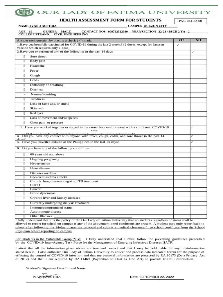 Revised-HAF-2022-for-students | PDF | Chronic Obstructive Pulmonary ...