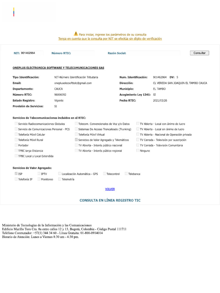 Registro TIC | PDF
