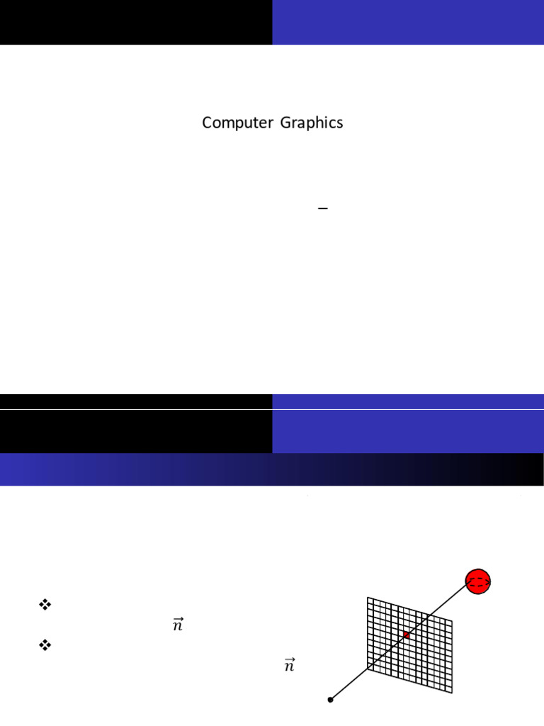 Computer Graphics Lecture 11.pptx Version 1 | PDF | Sphere | Equations