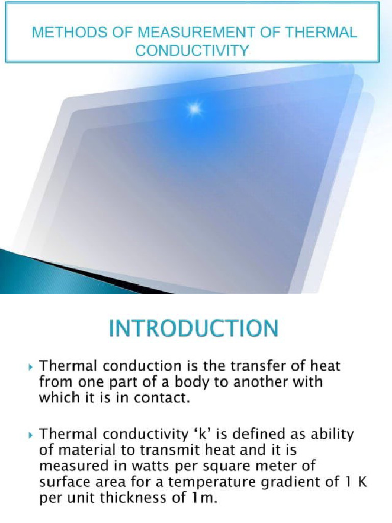 Determination of Thermal Conductivity | PDF