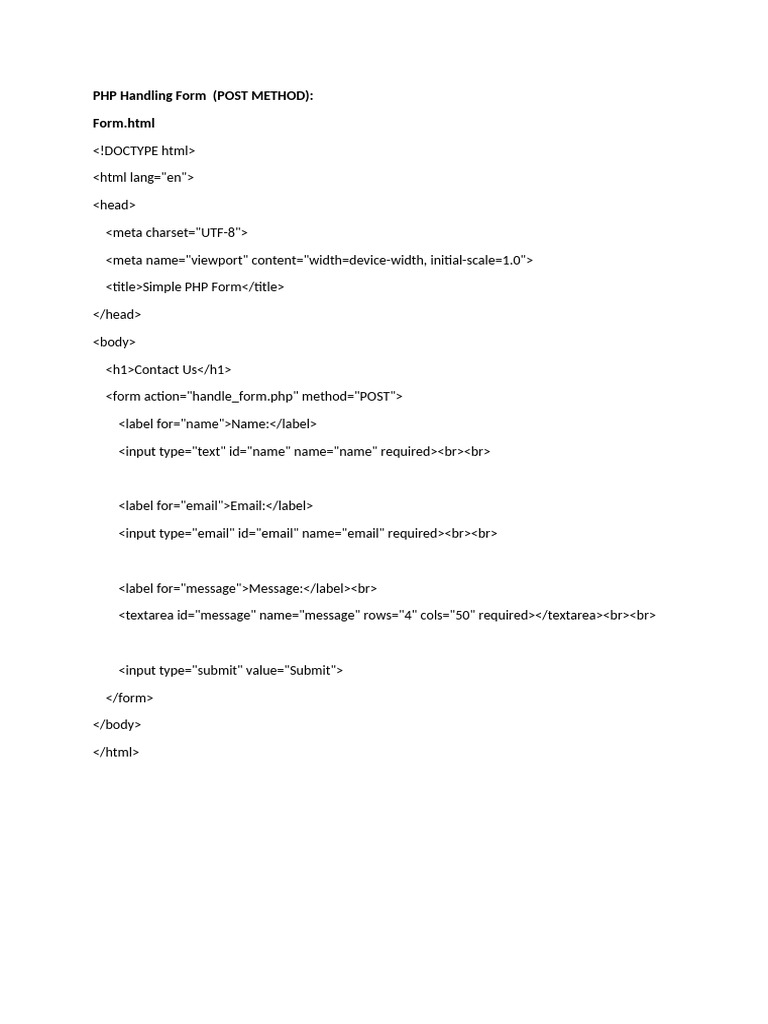 PHP Handling program | PDF PHP Handling program | PDF