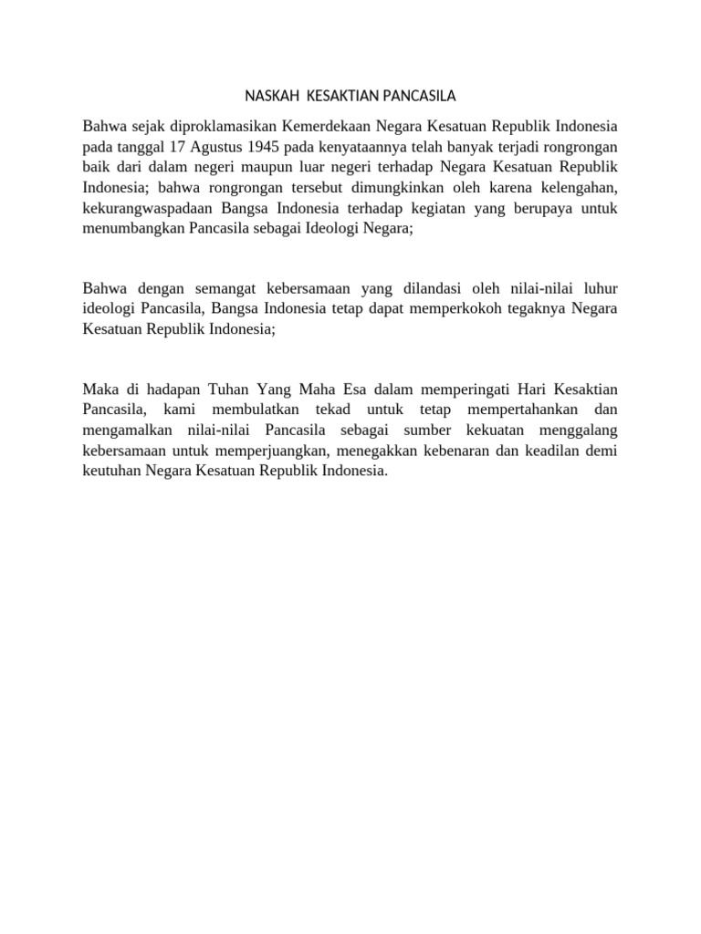 Naskah Kesaktian Pancasila | PDF | Politik