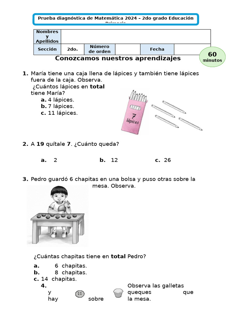 Segundo Grado - Matemática - Primaria | PDF