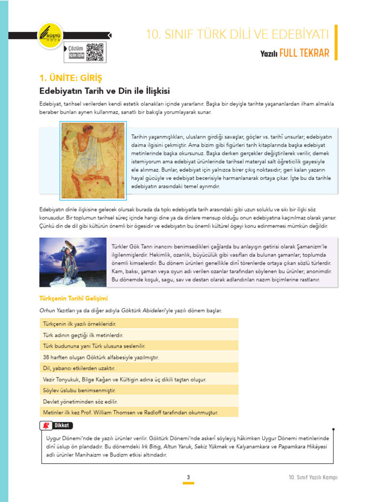 10.sinf Prati̇k Notlar | PDF