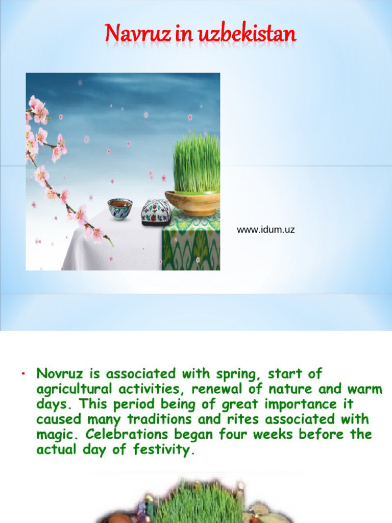 WWW - Idum.uz About Navruz in Uzbekistan | PDF