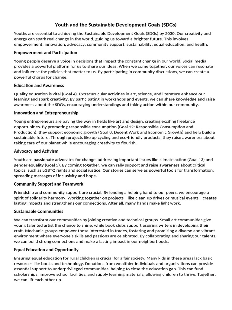 SGDs | PDF | Sustainability | Sustainable Development