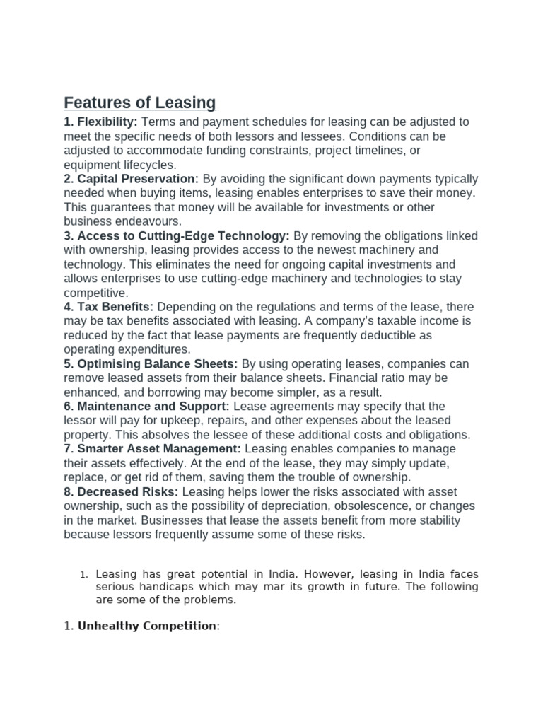Leasing Problems | PDF | Lease | Expense