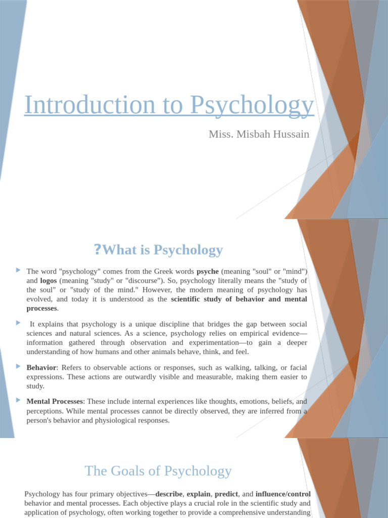 Introduction To Psychology | PDF | Psychology | Mind