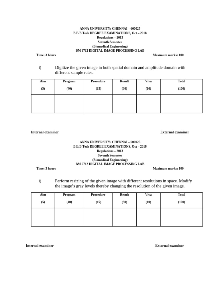 ANNA UNIVERSITY HP Lab ques | PDF