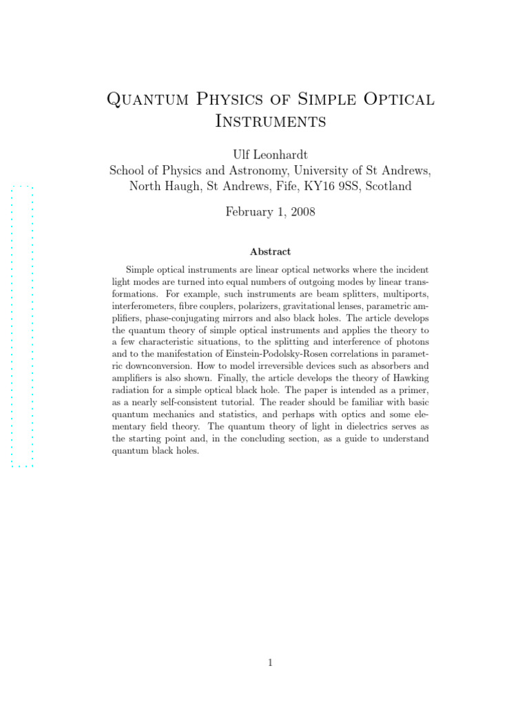 quantum optics good | PDF | Field (Physics) | Photon