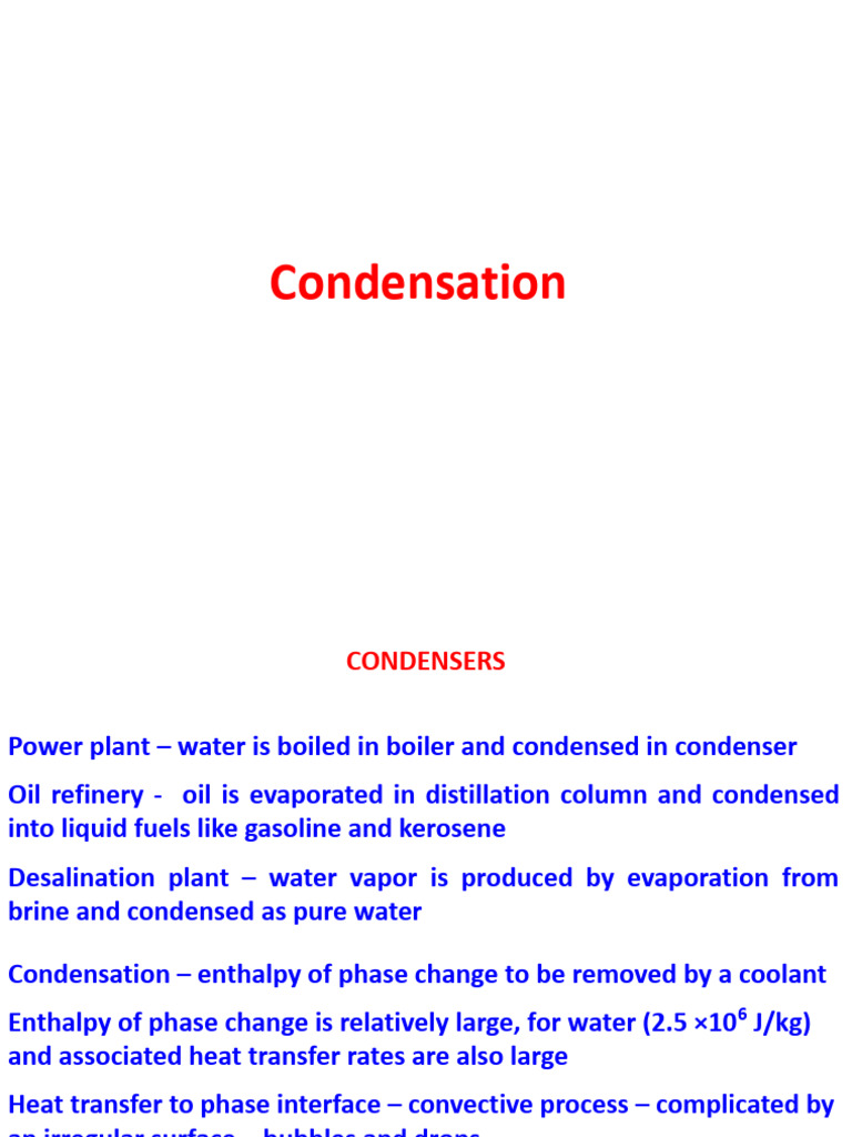 Condensation.pptx | PDF | Heat Transfer | Evaporation