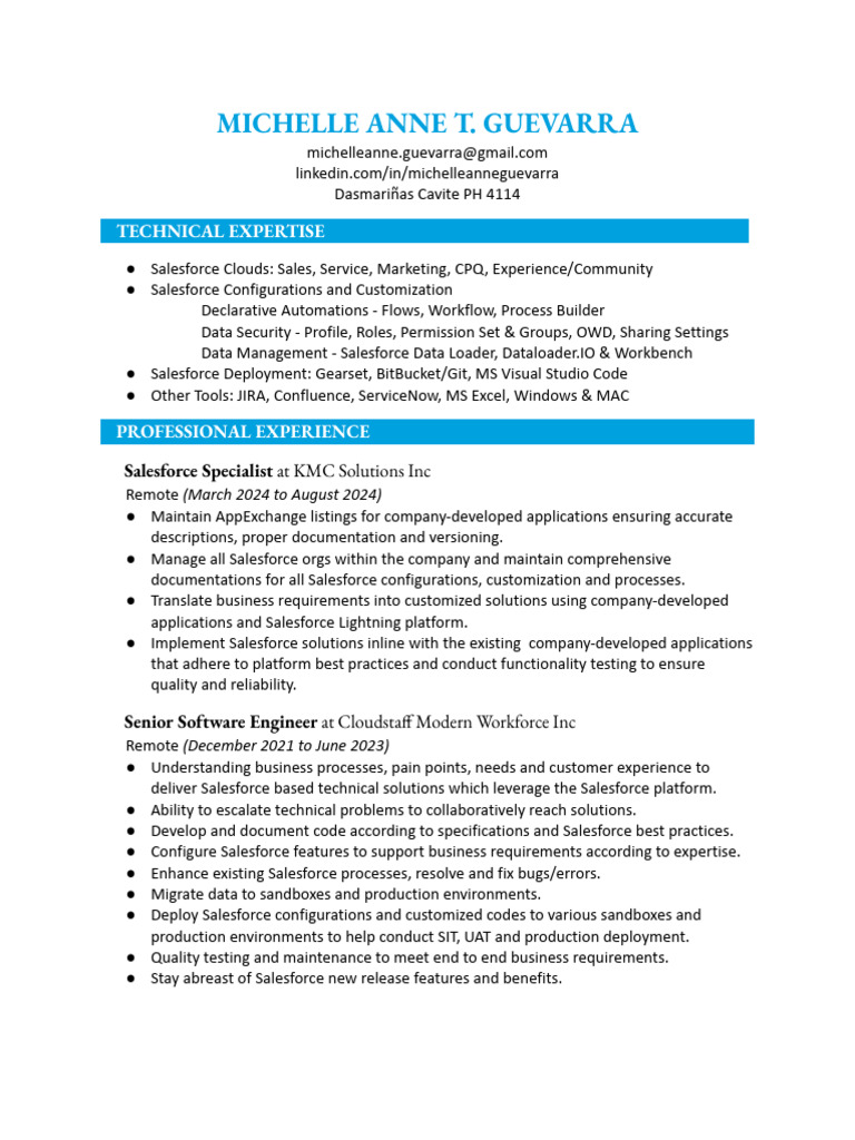 Salesforce - Michelle Anne T. Guevarra | PDF | World Wide Web | Internet & Web