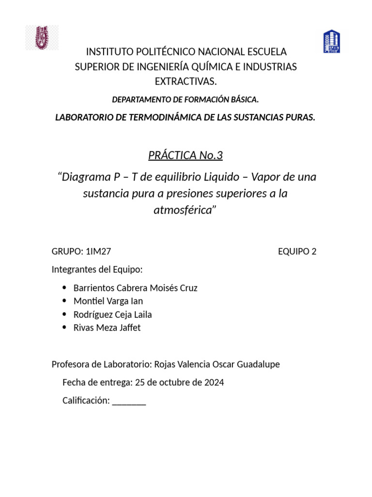 Diagrama P-T y ∆U en Sustancias Puras | PDF