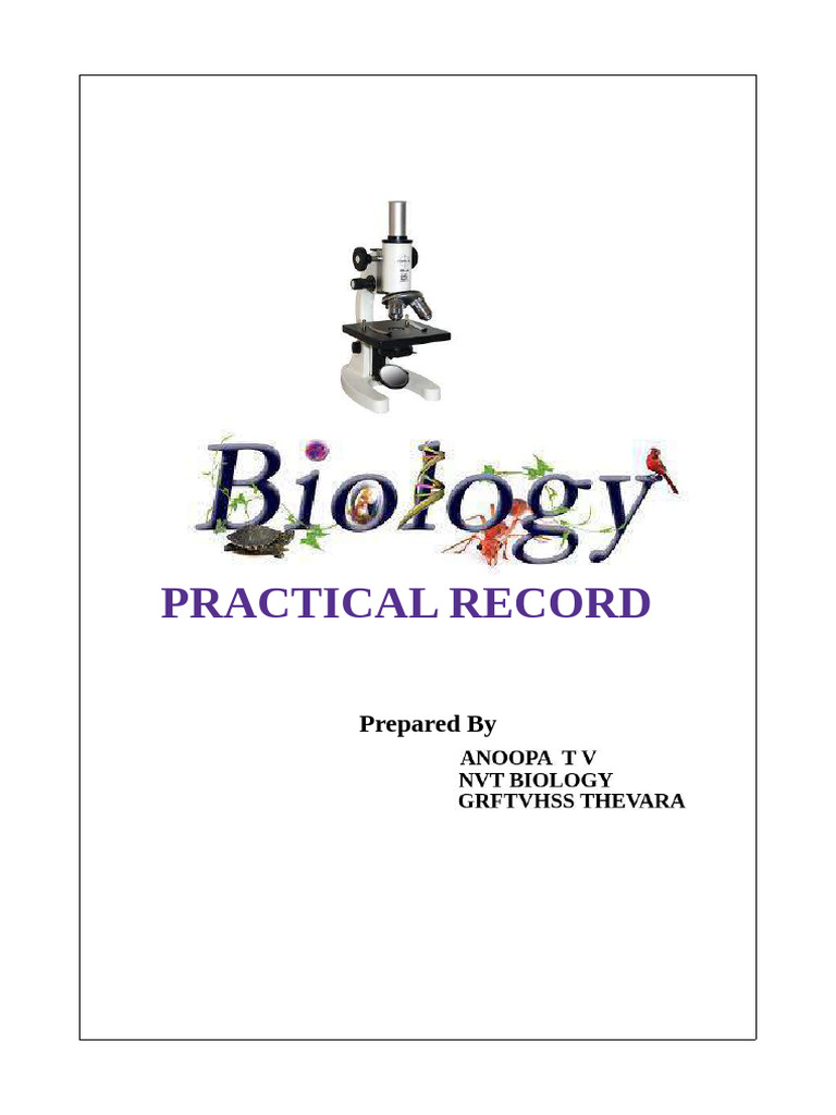 Biology Practical Record Work | PDF | Stoma | Leaf
