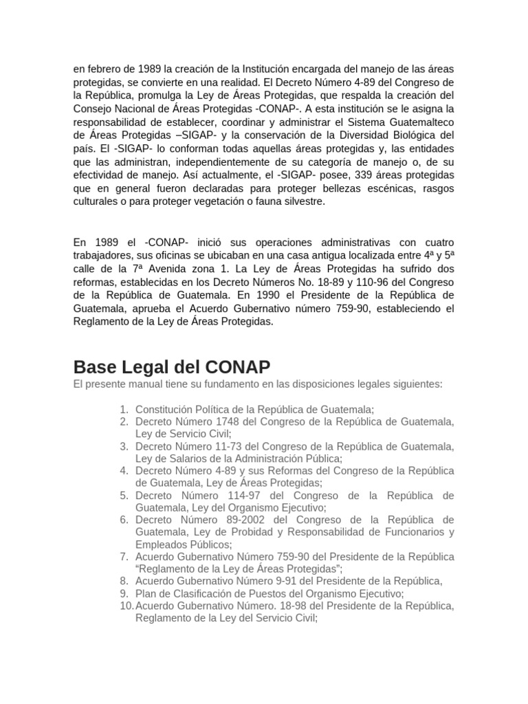 CONAP | PDF | Gobernancia | Gobierno