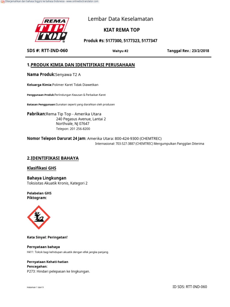 Rema Tip Top T2 Compound A Indonesia | PDF