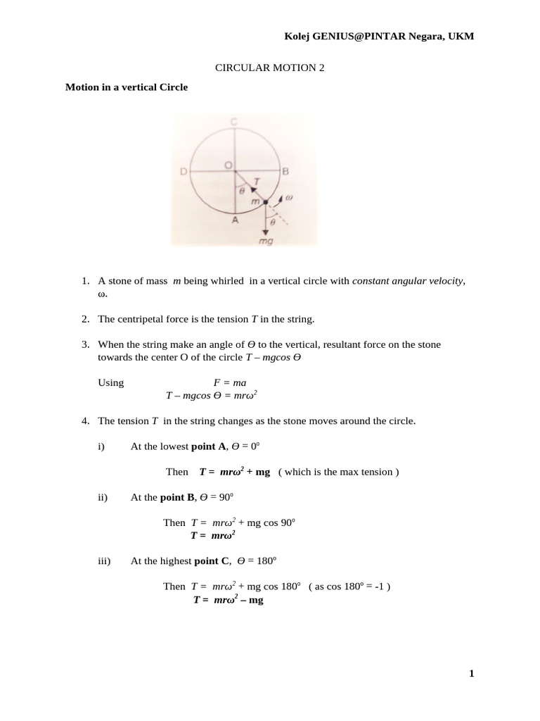 Circular Motion 2 | PDF | Science & Mathematics