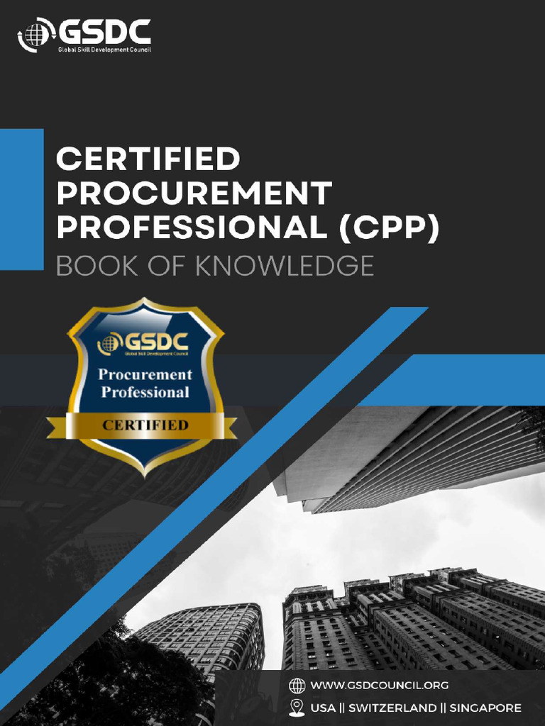 Certified Procurement Professional Certification CPP BOK | PDF | Procurement | Regression Analysis