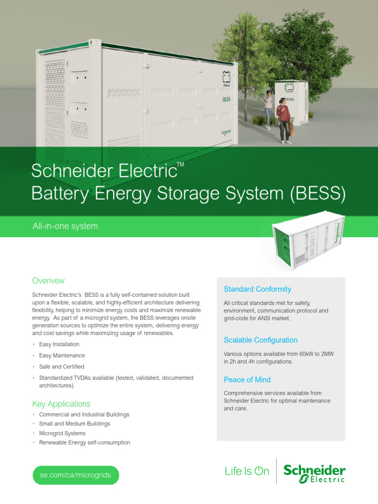 Schneider BESS - Datasheet - GMA - Handout - Edited - 06162023 | PDF | Electrical Grid ...