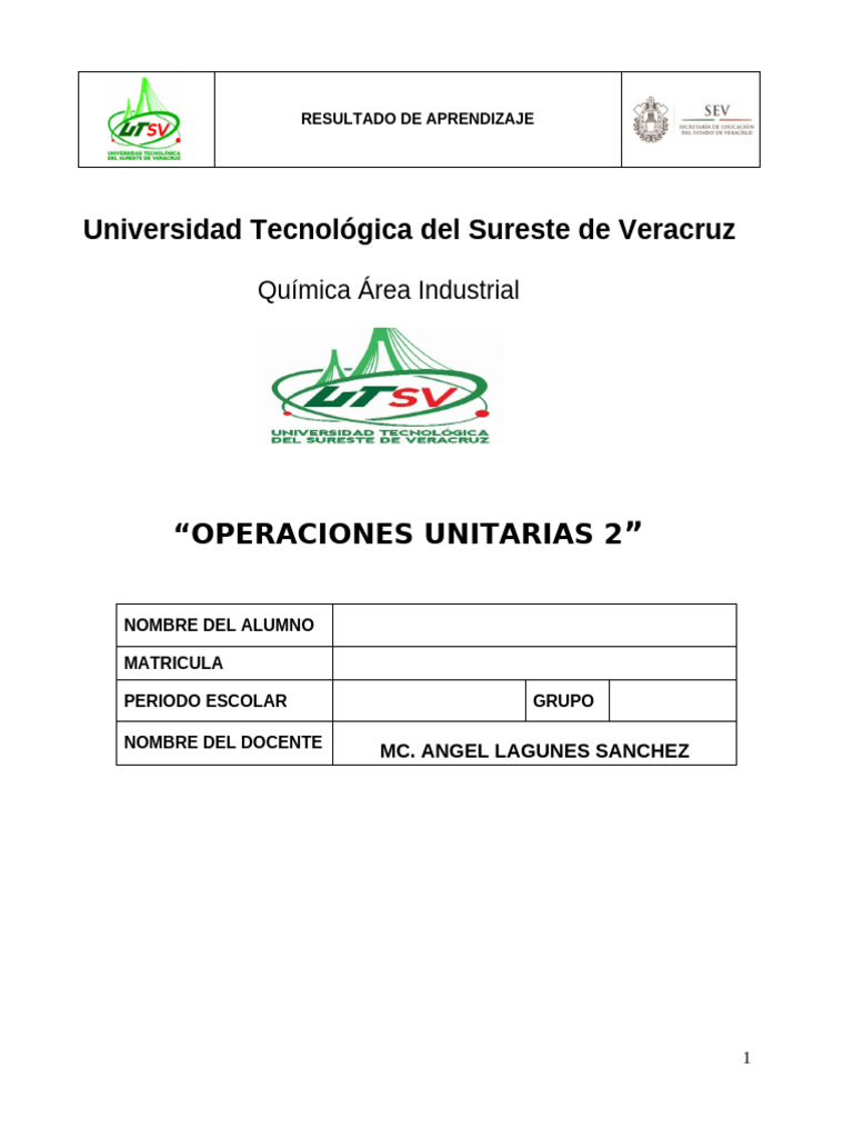RESULTADO DE APRENDIZAJE OP2 2do. PARCIAL | PDF | Evaporación | Calor