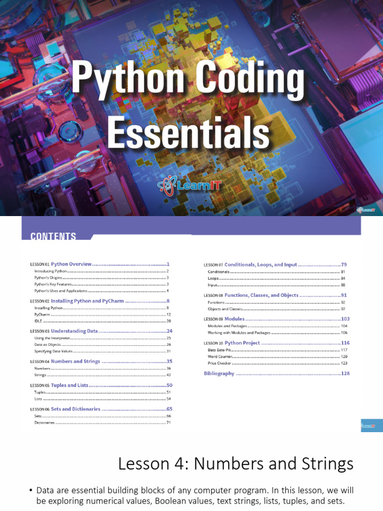 Python Ppt Lesson 4 | PDF | Integer (Computer Science) | Boolean Data Type Python Ppt Lesson 4 | PDF | Integer (Computer Science) | Boolean Data Type