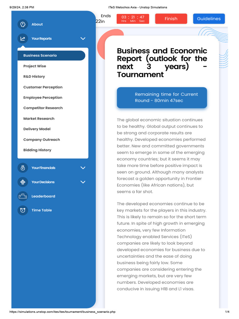 ITeS Metochos Axia - Unstop Simulations | PDF | Outsourcing | Business ...