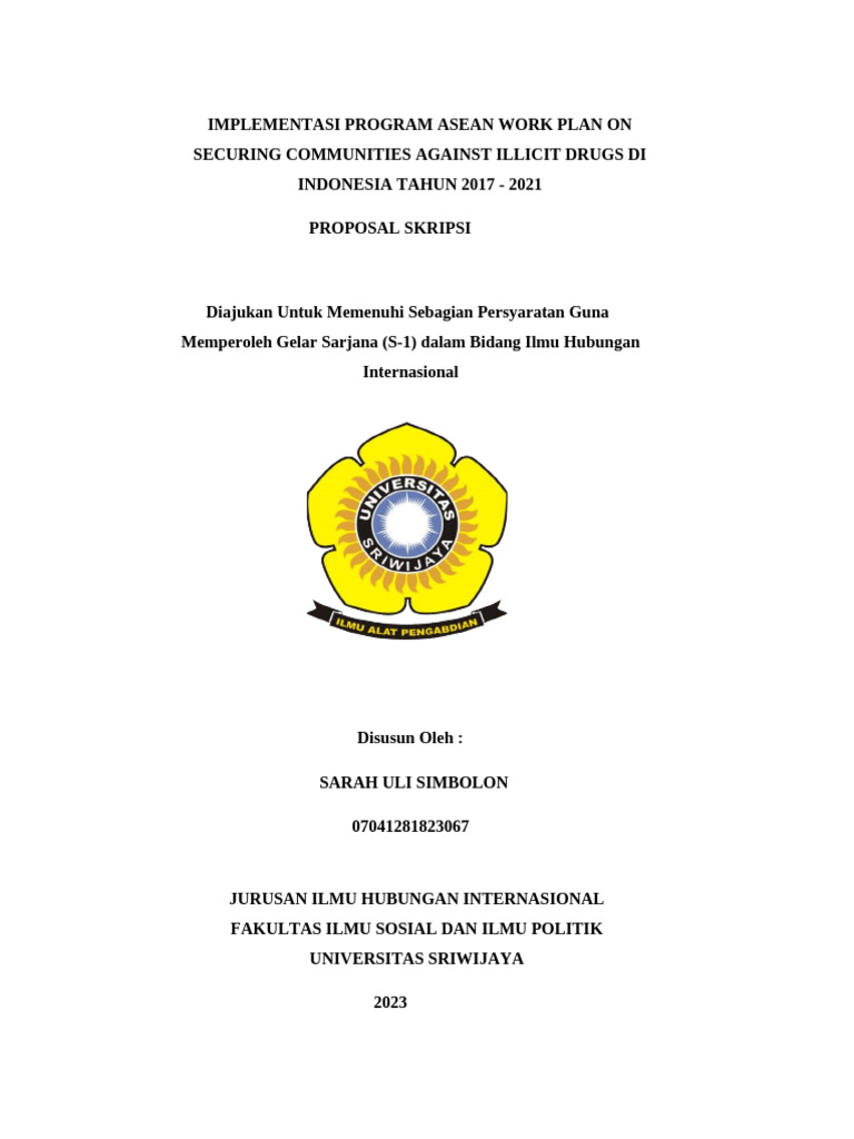 Revisi Sempro - Program Asean Work Plan | PDF | Ilmu Sosial
