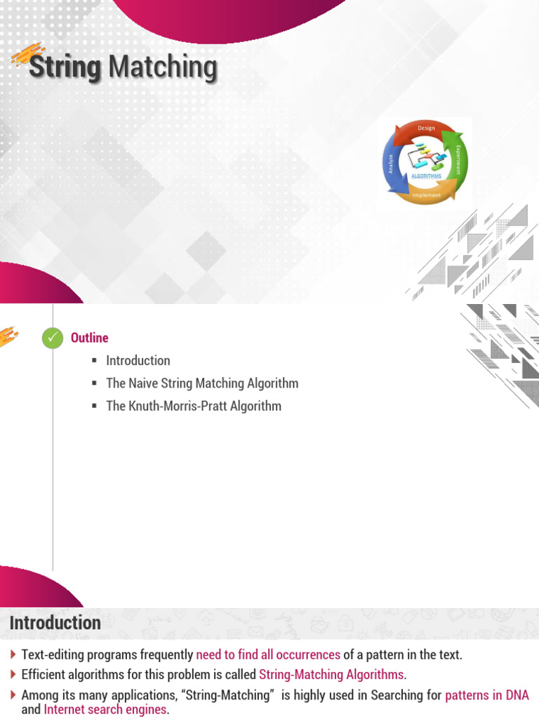 AAD-String Matching | PDF | Algorithms And Data Structures | Formalism ...