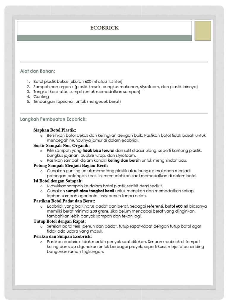 Ecobrick | PDF