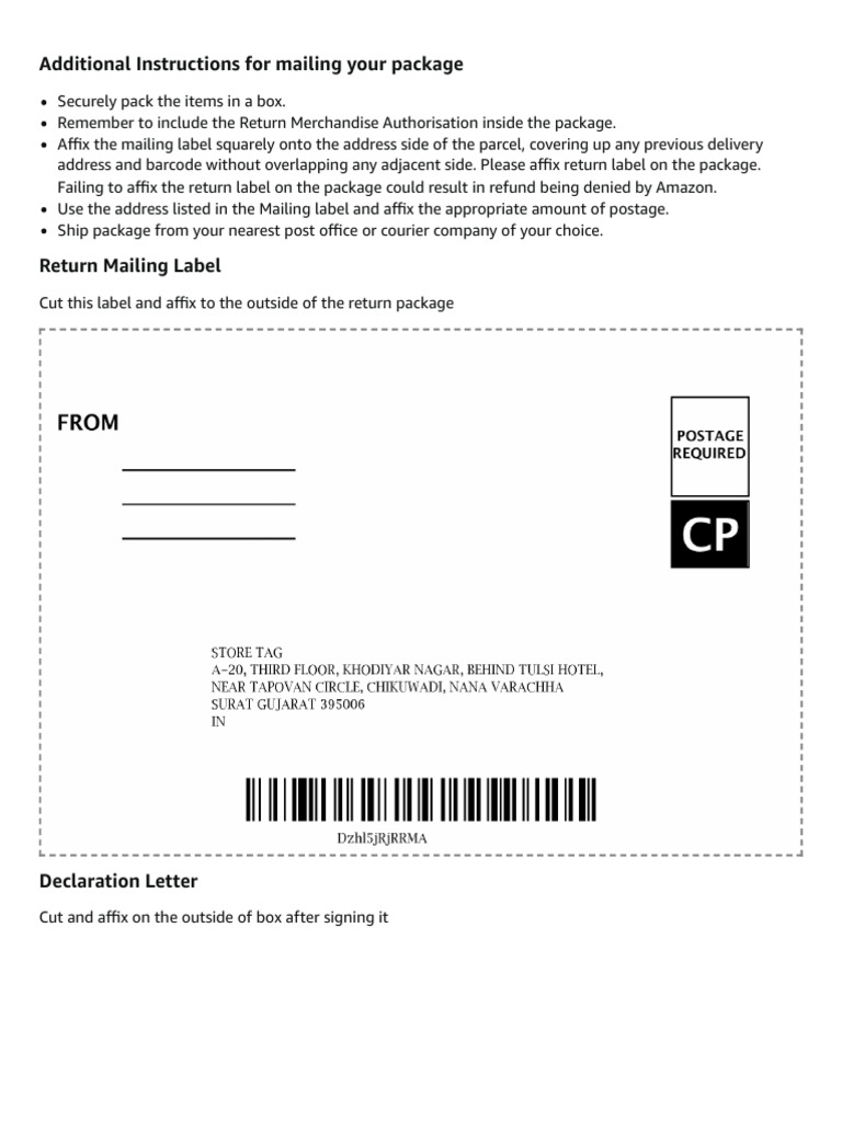 Online Return Center | PDF