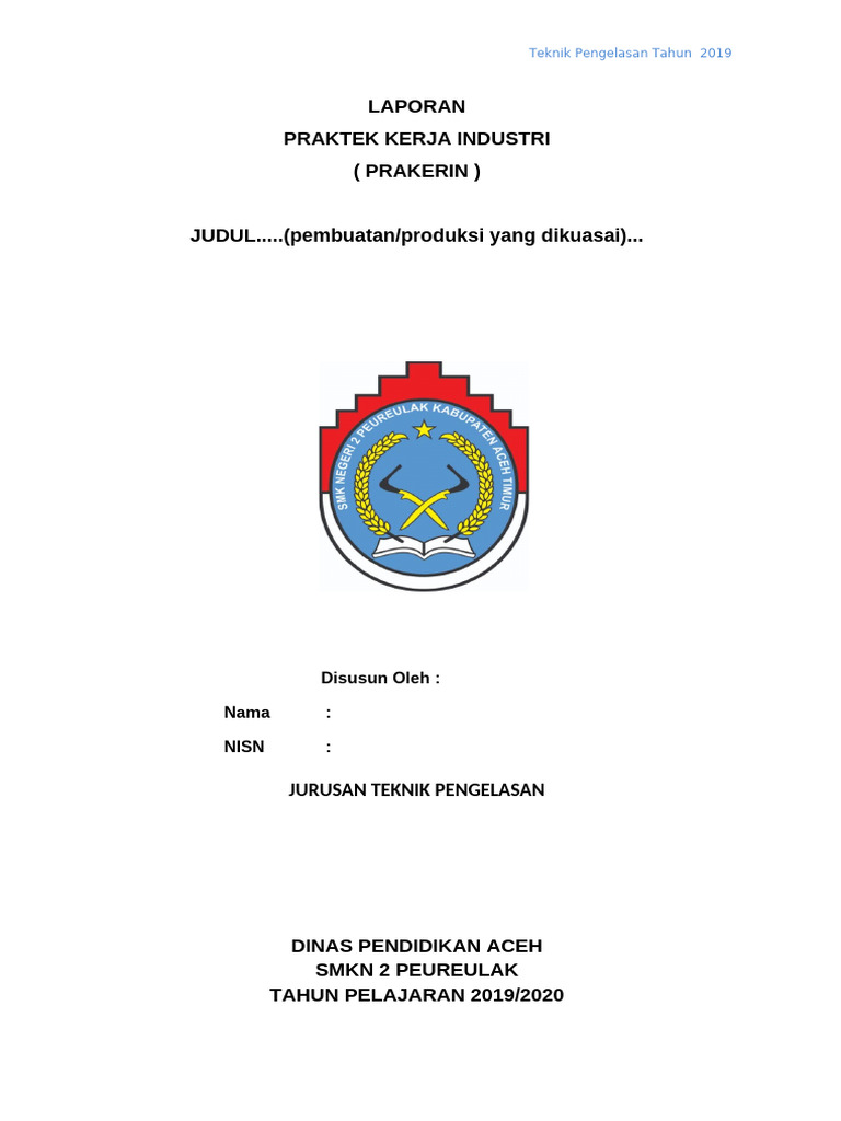 FORMAT Laporan Prakerin TPL | PDF | Teknologi & Rekayasa