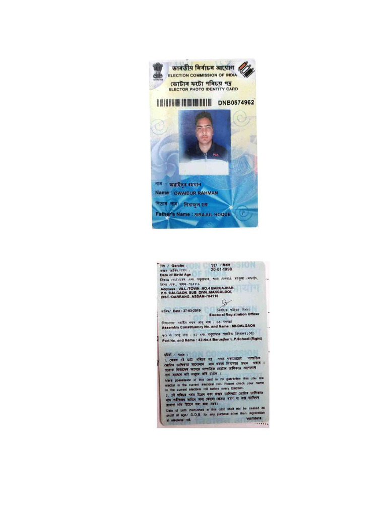 VOTER CARD - Compressed | PDF