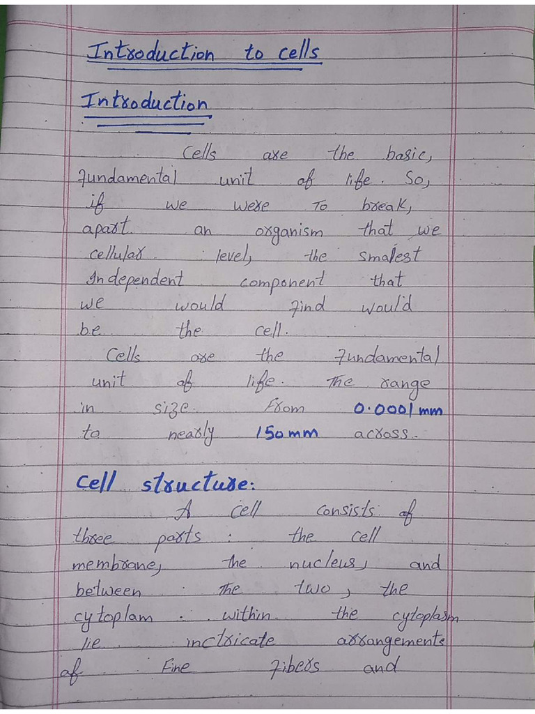 Introduction To Cells | PDF