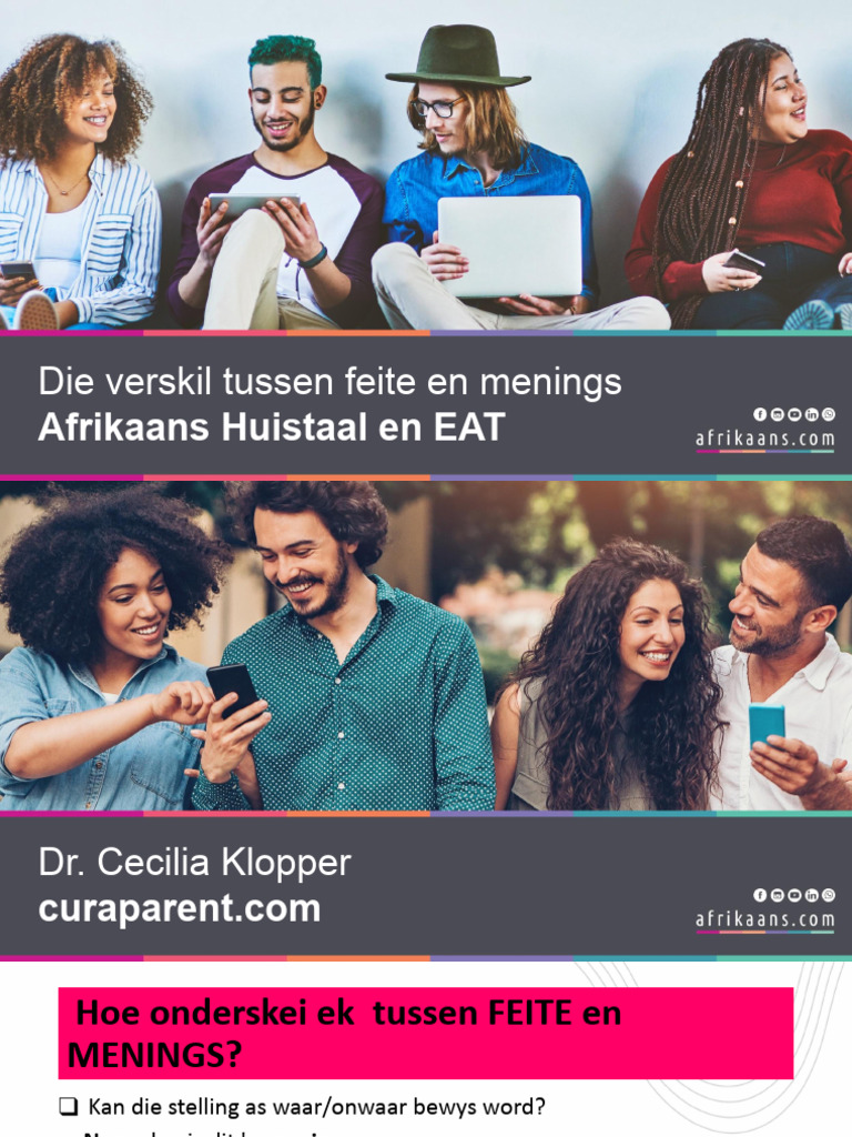 Die Verskil Tussen Feite en Menings . | PDF