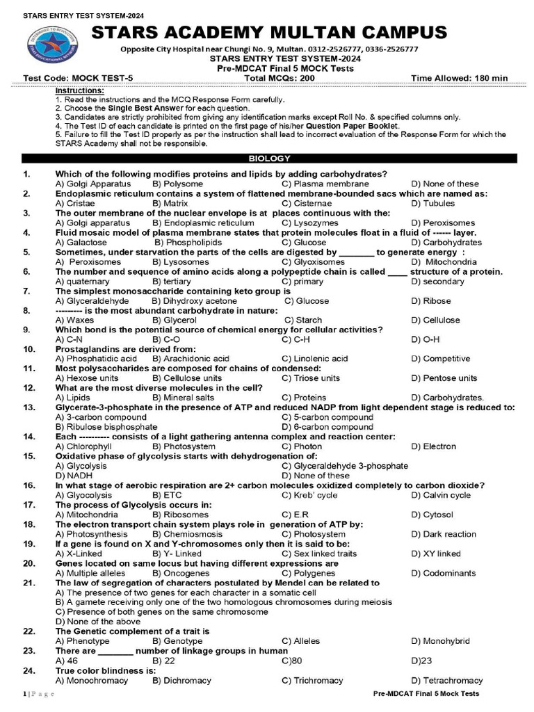 Mock Test-5 (Paper) - Page-0001 | PDF