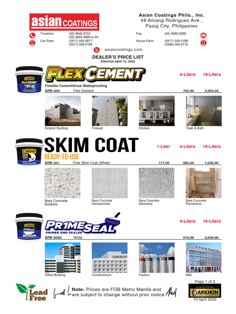 Asian Coatings | PDF | Materials | Structural Engineering