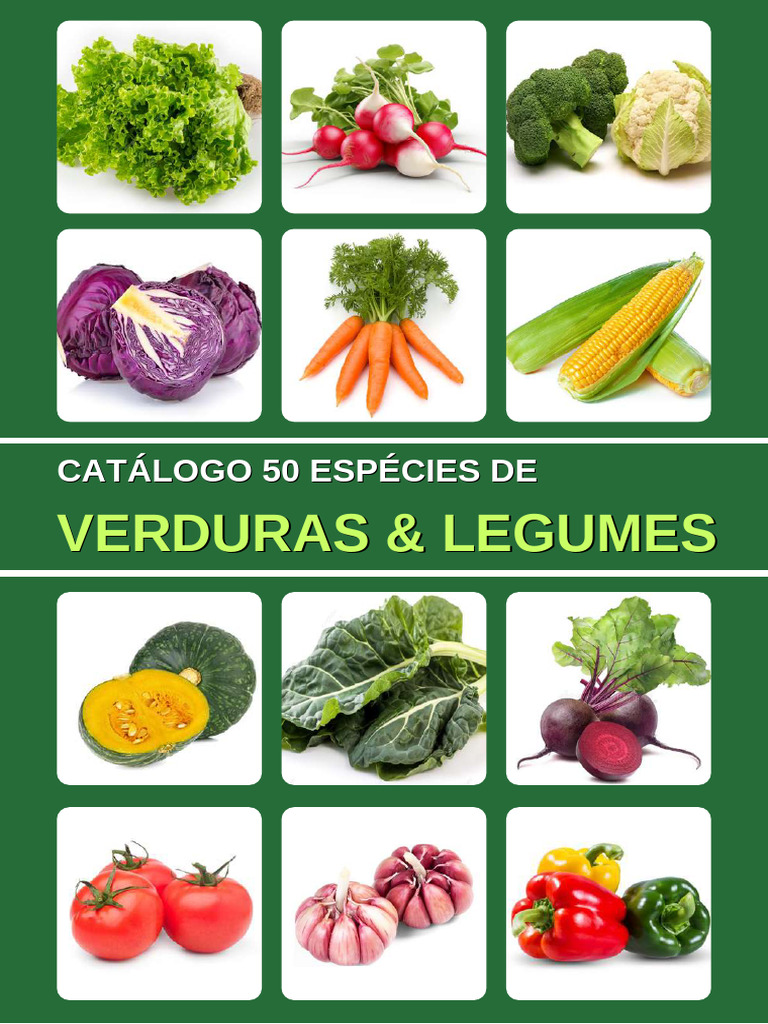 Catálogo 50 Espécies de Verduras e Legumes | PDF | Batata | Agricultura